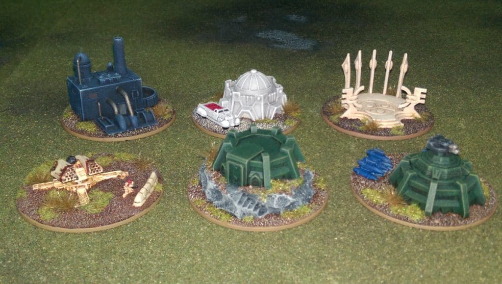 Objective markers for tournament games in Epic Armageddon - The Hobby Zone
