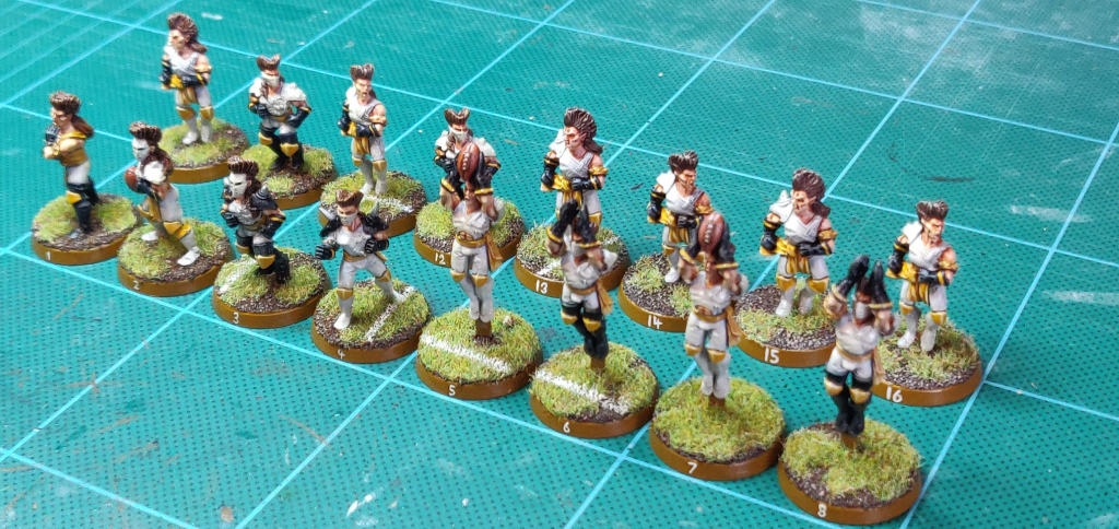 Painted: Elven Union team for Blood Bowl